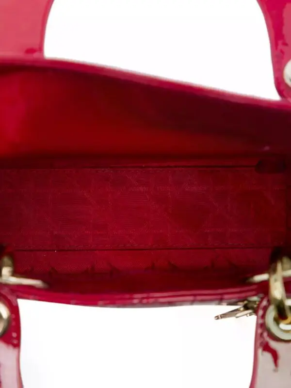 Dior 2018 Mini Patent Cannage Lady Satchel