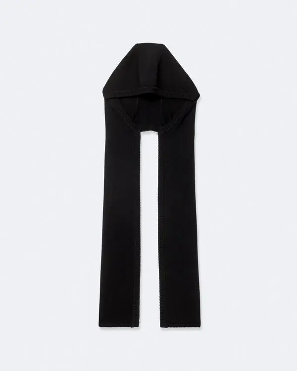 ALLSAINTS Laura Wool Hooded Scarf - Black