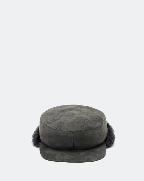 ALLSAINTS Ramona Shearling Hat - Grey