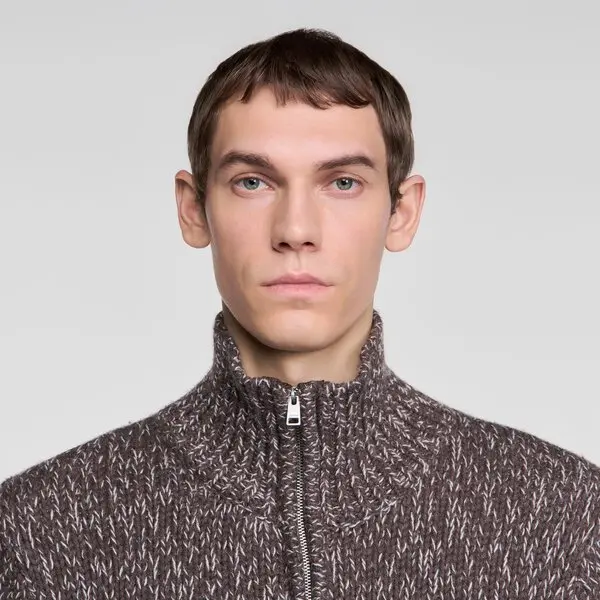 Sandro Zipped Wool Cardigan