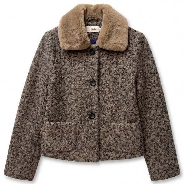 LOUCHE Apple Boucle Jacket Biscuit - Black