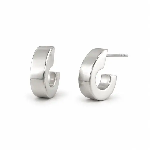 GOLD & HONEY Crescent Hoop Earrings