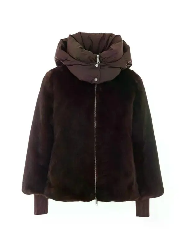 Add Faux-fur Hooded Jacket