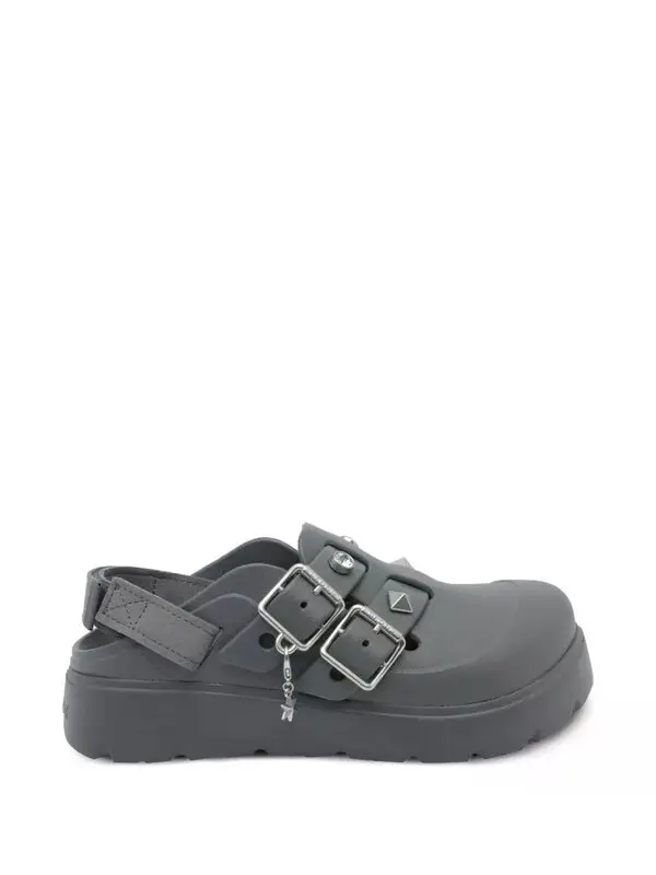 CROCS Loaferette Star Studded Mules - Grey
