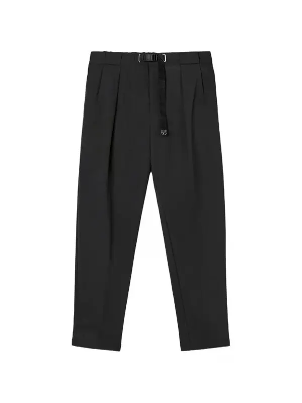WHITE SAND Buckle-fastening Pleated Trousers