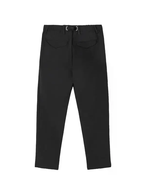 WHITE SAND Buckle-fastening Pleated Trousers