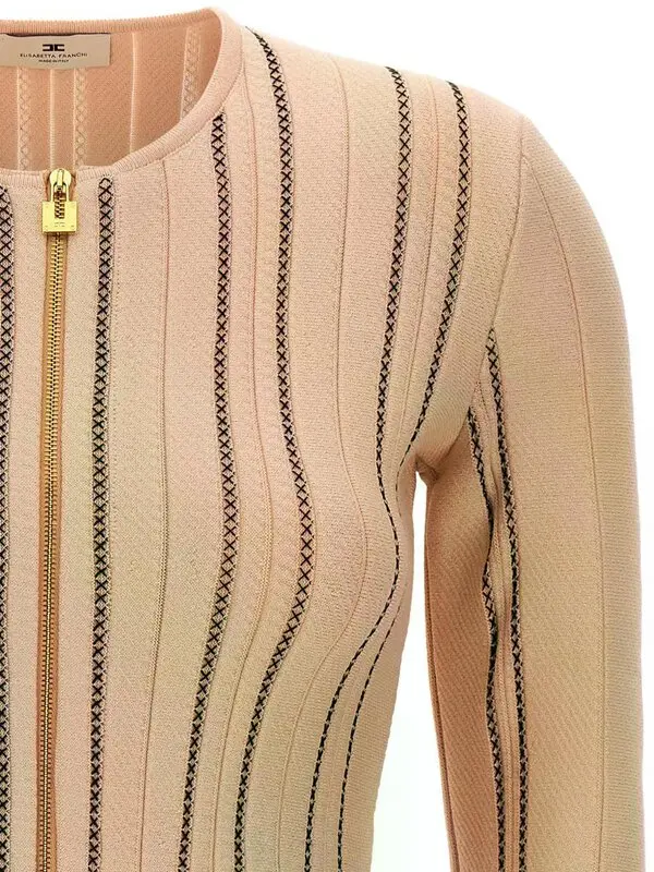 Elisabetta Franchi Cropped Knit Cardigan