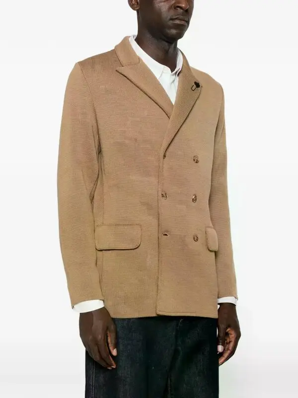 LARDINI Double-breasted Peak-lapel Jacket