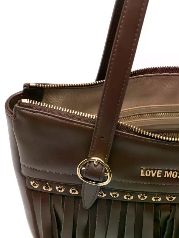 Moschino Fringe-detail Leather Tote Bag