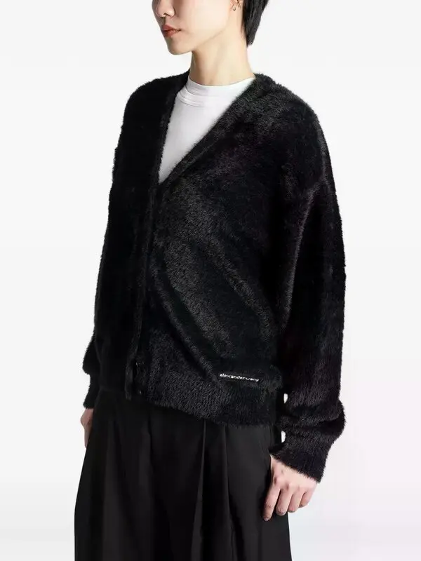 Alexander Wang Textured Chenille V-neck Cardigan