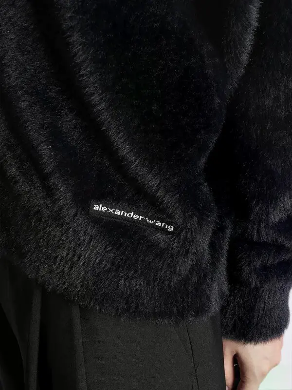 Alexander Wang Textured Chenille V-neck Cardigan