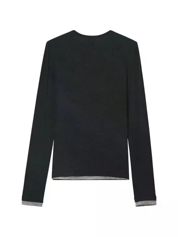 B+AB Marl-finish Henley T-shirt