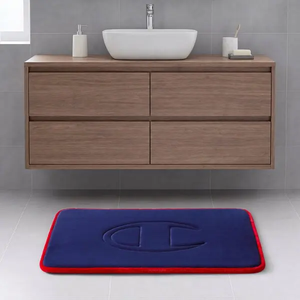 Champion Quilted Logo Memory Foam Bath Mats