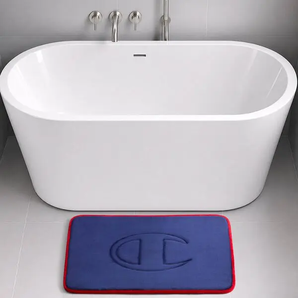Champion Quilted Logo Memory Foam Bath Mats