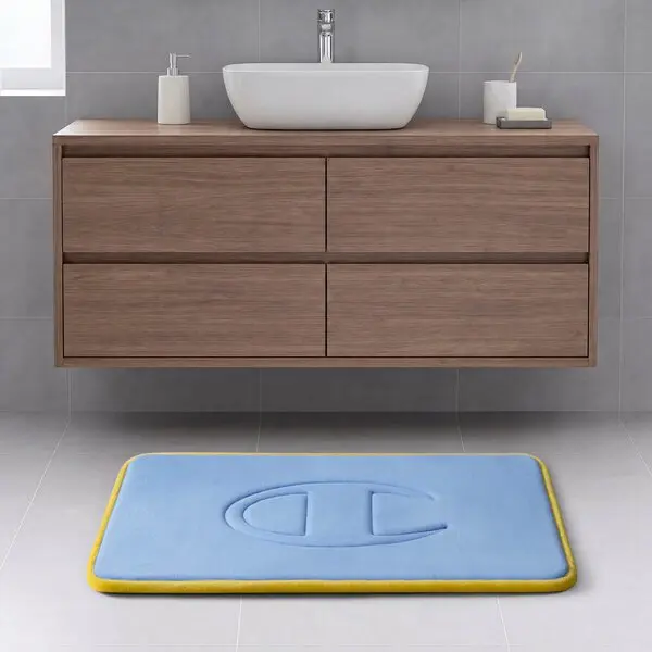 Champion Quilted Logo Memory Foam Bath Mats