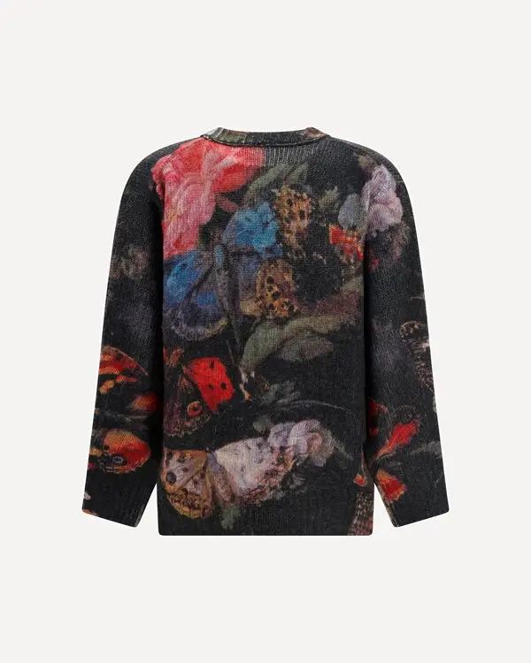 R13 Oversized Cashmere Crewneck Sweater - Grey