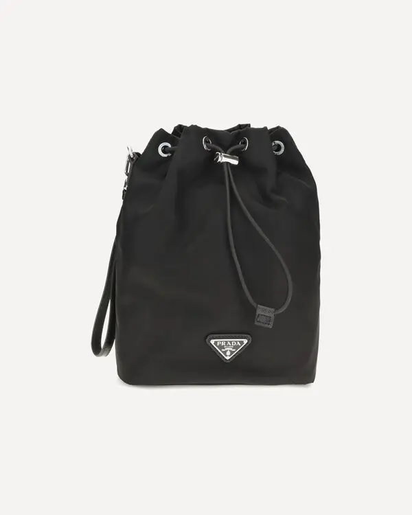 Prada Re-nylon And Saffiano Leather Bucket Bag
