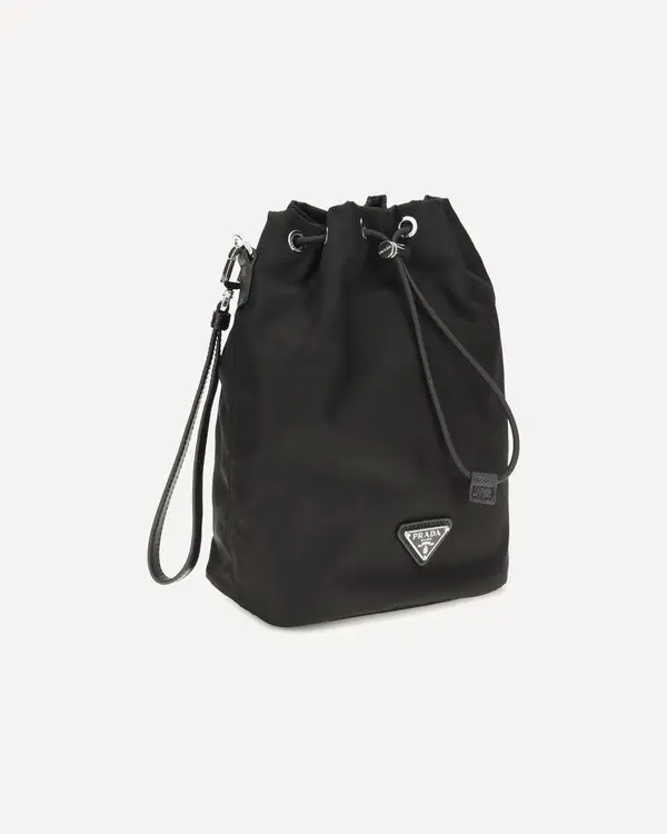 Prada Re-nylon And Saffiano Leather Bucket Bag