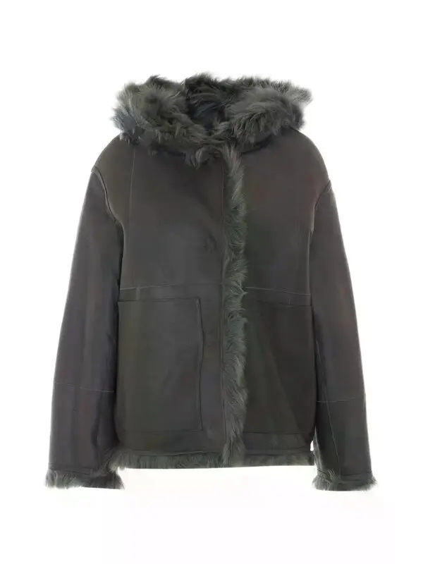 YVES SALOMON Hooded Shearling Jacket
