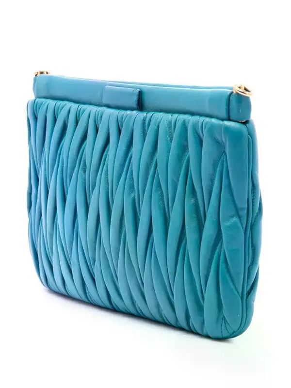 Miu Miu 2010-2026 Matelasse Nappa Frame Clutch With Strap Crossbody Bag