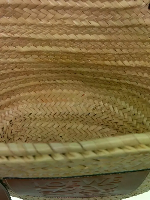 Loewe 2021 Large Raffia Anagram Basket Tote Bag