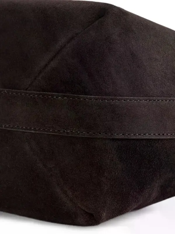 TOTEME Small Belted Suede Tote Espresso