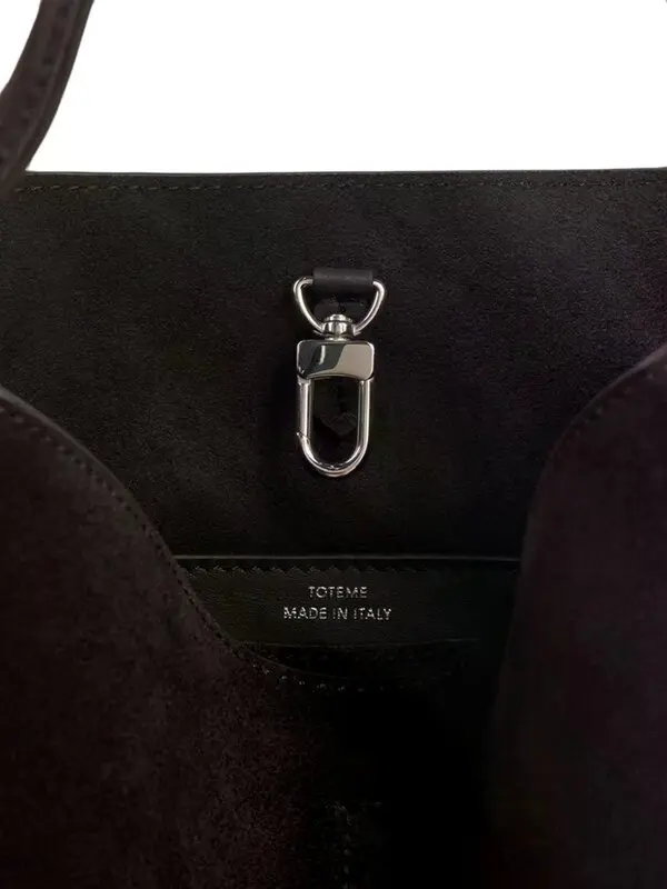 TOTEME Small Belted Suede Tote Espresso