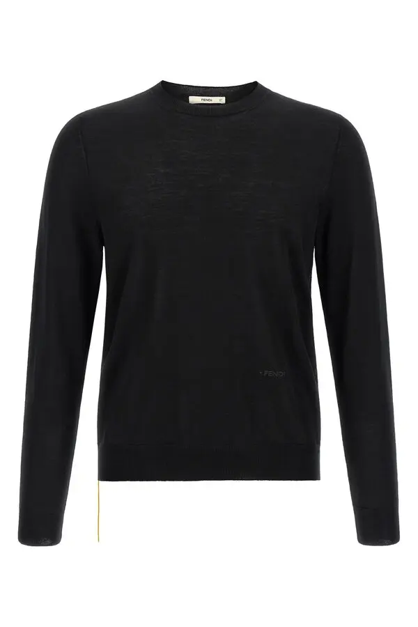 Fendi Yellow Stitching Sweater With Visible Thread