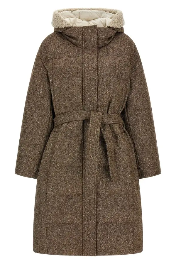 Brunello Cucinelli Shiny Zipper Pull' Down Jacket