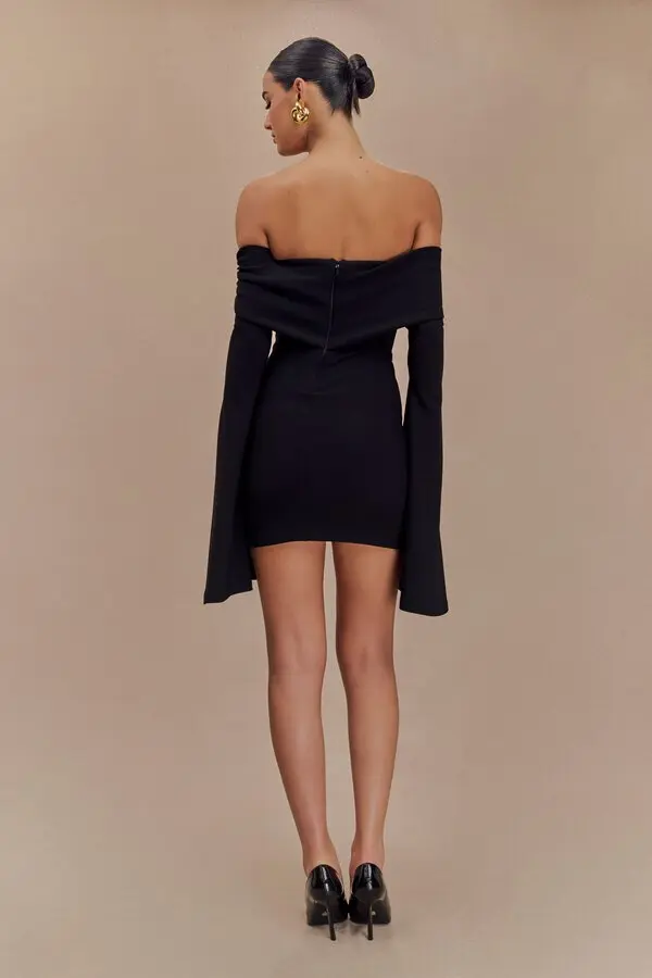 Meshki Dominique Off Shoulder Long Sleeve Mini Dress