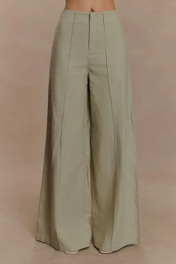 Meshki Brandi Linen Straight Leg Pant