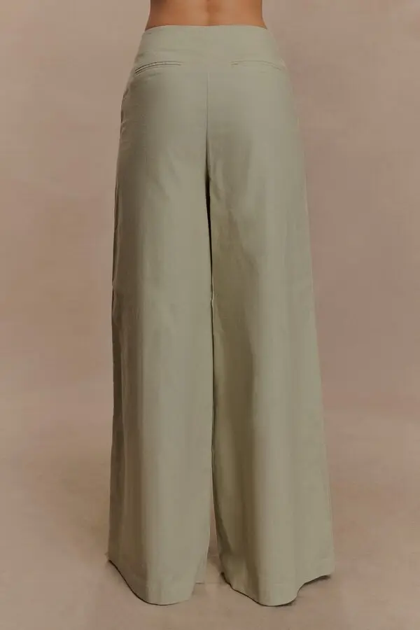 Meshki Brandi Linen Straight Leg Pant