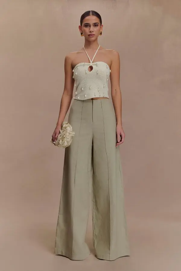 Meshki Brandi Linen Straight Leg Pant