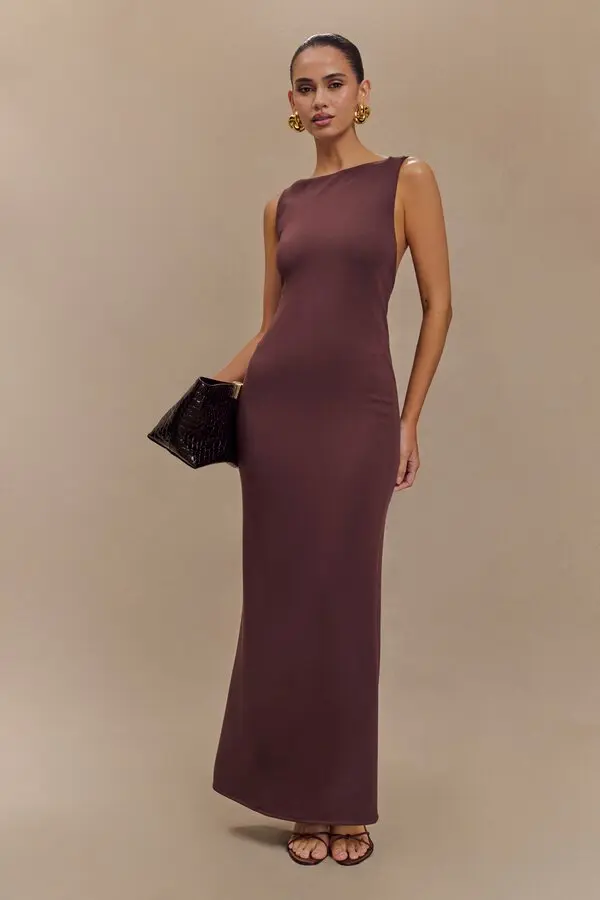 Meshki Catelyn Asymmetrical Scuba Jersey Midi Dress