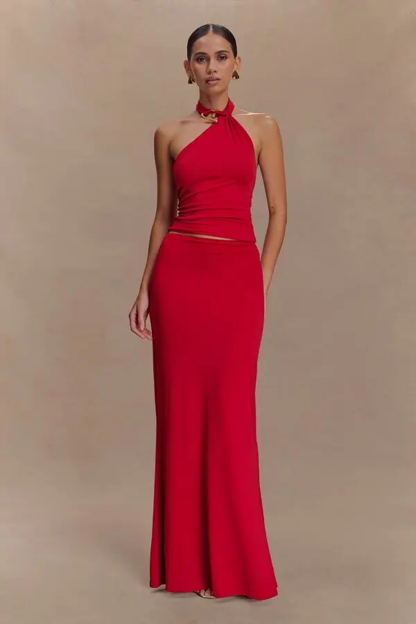 Meshki Bruna Slinky Fishtail Maxi Skirt