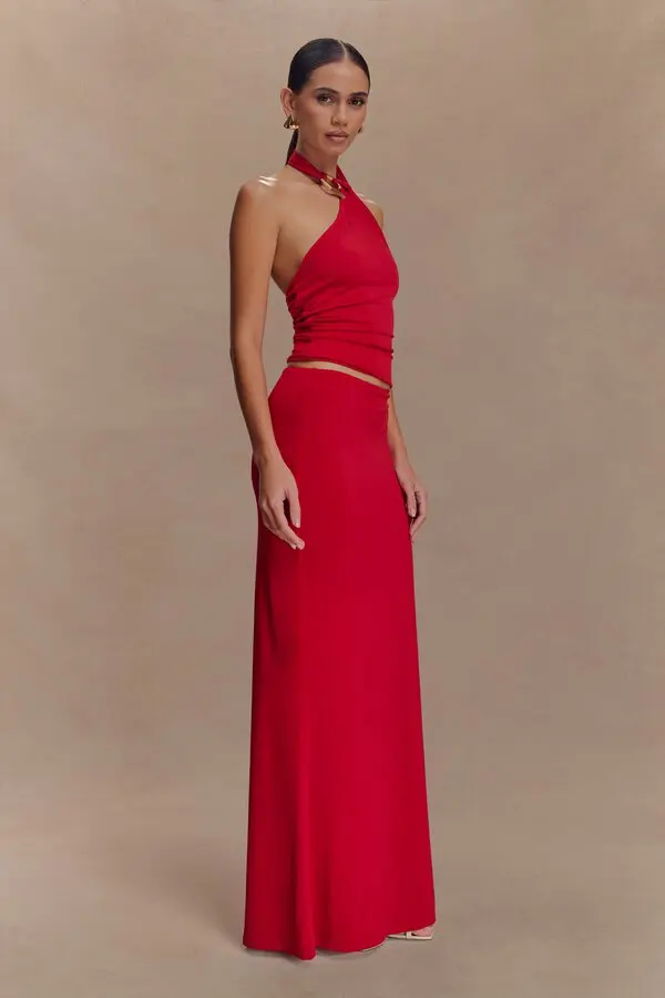 Meshki Bruna Slinky Fishtail Maxi Skirt
