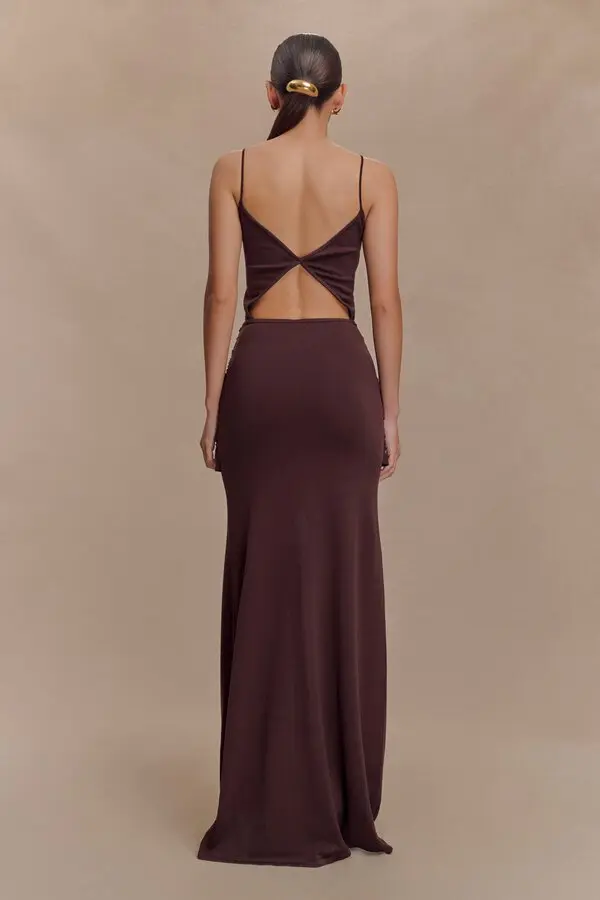 Meshki Reama Wrap Over Knit Maxi Dress