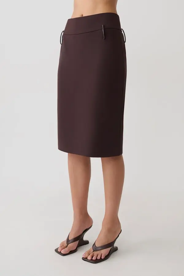 Meshki Brooke Suiting Midi Skirt