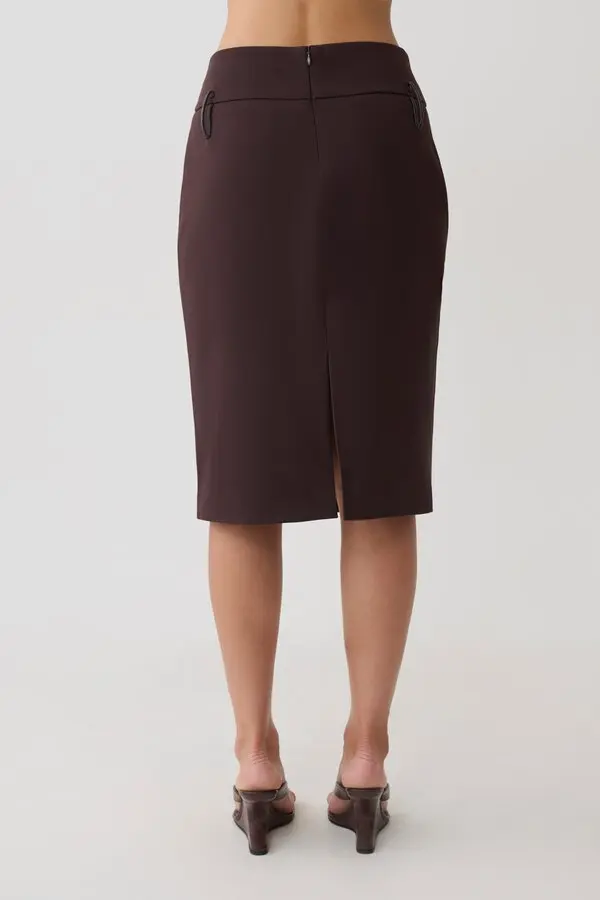 Meshki Brooke Suiting Midi Skirt