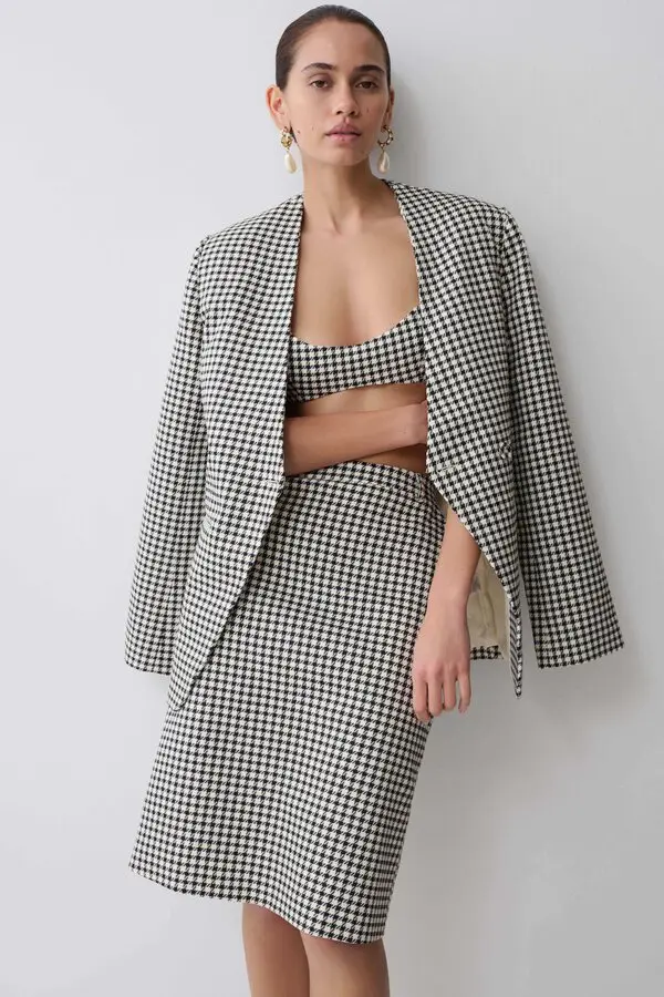Meshki Darcie Drop Shoulder Suiting Blazer - Multi