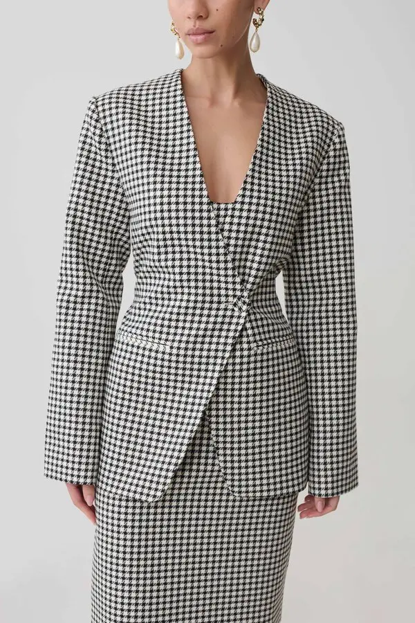 Meshki Darcie Drop Shoulder Suiting Blazer - Multi