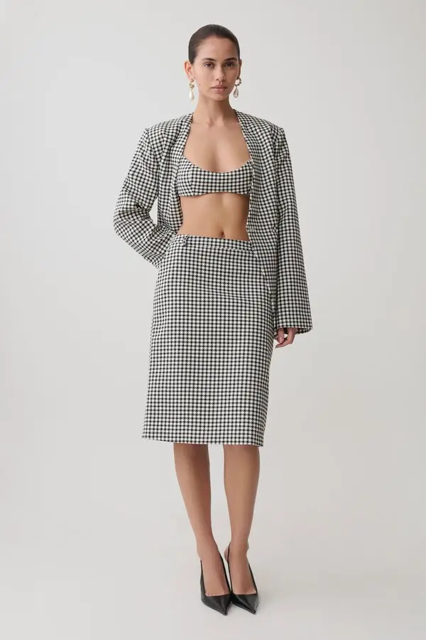 Meshki Amelie Tweed Midi Skirt