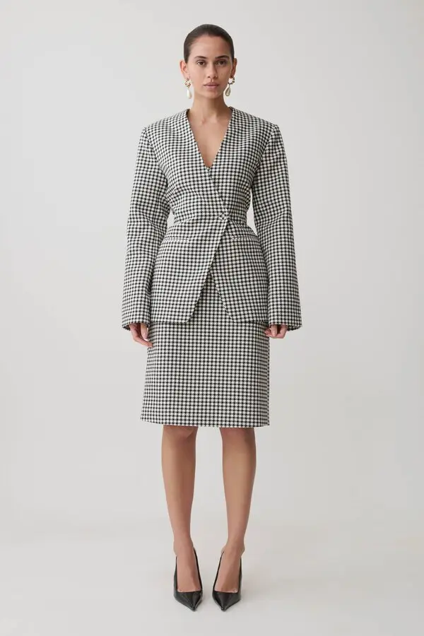 Meshki Amelie Tweed Midi Skirt