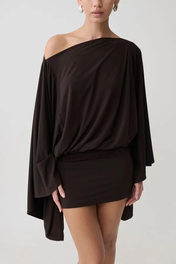 Meshki Jessy Draped Mini Dress