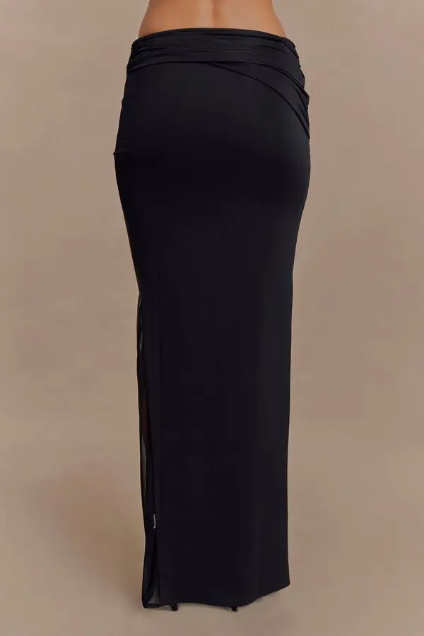 Meshki Judy Slinky And Mesh Maxi Skirt