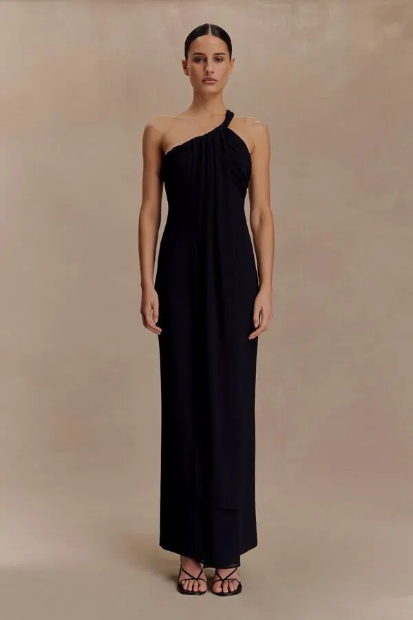 Meshki Philippa Knotted Crepe Maxi Dress