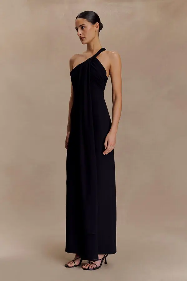 Meshki Philippa Knotted Crepe Maxi Dress