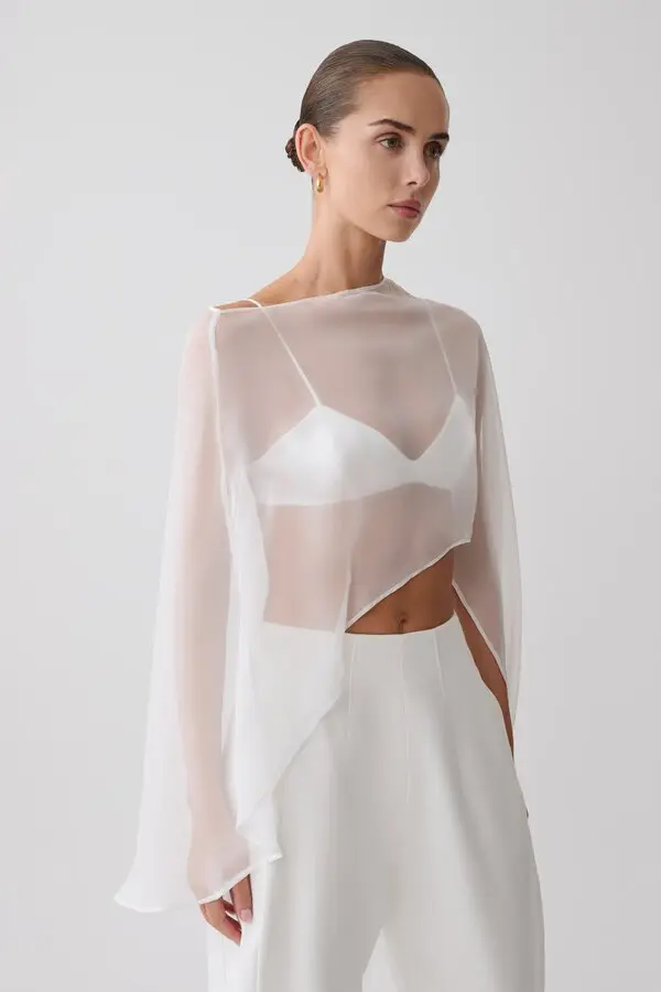 Meshki Kirstine Bralette With Chiffon Cape