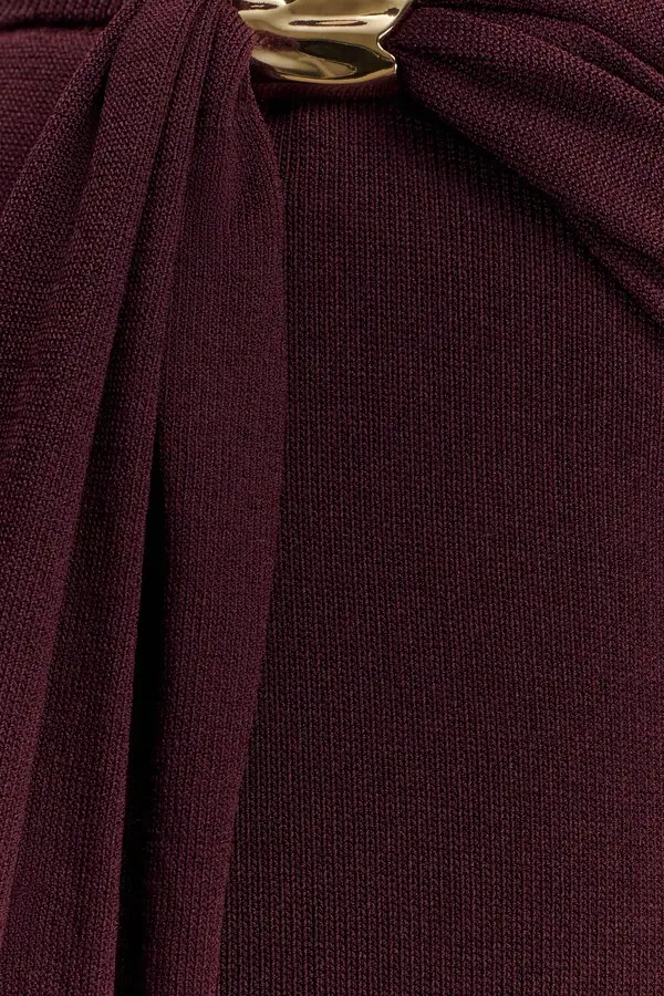 Meshki Bowie Low Rise Knit Maxi Skirt