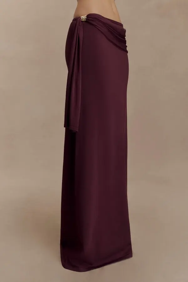 Meshki Bowie Low Rise Knit Maxi Skirt